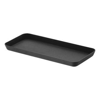 Yamazaki Tableware Tower Aufbewahrungsbeh&auml;lter, Holz Vinyl, Schwarz, L