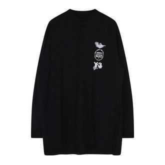 Yohji Yamamoto Herren, Oberteile, Schwarzk, LGr&ouml;&szlig;e