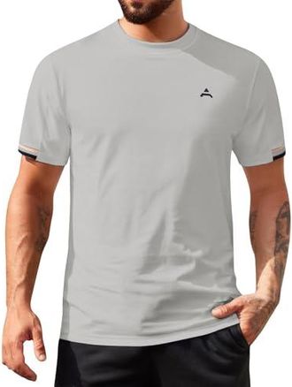 Generic T-shirt de sport pour homme, t-shirt dentra&icirc;nement, t-shirt de fitness, s&eacute;chage rapide, t-shirt d&eacute;t&eacute;, t-shirt &agrave; col rond, t-shirt de corps uni, t-shir