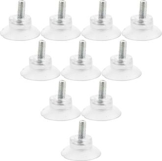 SOLUSTRE 10 St&uuml;ck Teiliges Transparente Saugn&auml;pfe f&uuml;r Glastischplatten rutschfeste Kratzfeste Glasunterlagen f&uuml;r Kaffee Gartentische Starke Haftung Vielseitig 