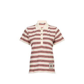 Moncler Polo ray&eacute; droit en coton