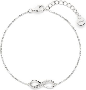 s.Oliver Bracelet - Elegantes Armband aus poliertem 925er Sterlingsilber - silber - Ankerkette verstellbar bis 20 cm - wasserfest & hautfreundlich