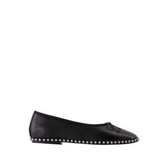Alexander Wang Schwarze Lederballerinas mit Ballchain-Detail - - Shoes - Damen - Schwarzk - 38 EU