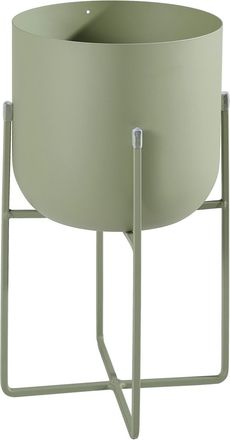 Ambia Home Pflanzentopf, Gr&uuml;n, Metall, Uni, rund, 33 cm, Dekoration, Blumen & Zubeh&ouml;r, &Uuml;bert&ouml;pfe