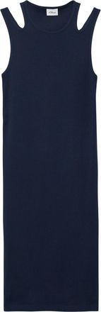 s.Oliver Slim-Fit-Kleid aus Rippware mit Cut-Outs