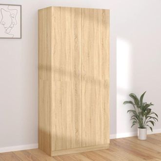 vidaXL Garde-robe Ch&ecirc;ne sonoma 90x52x200 cm Agglom&eacute;r&eacute;