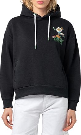 Sublevel Damen Hoodie mit Sommer-Backprint Dark-Grey XL