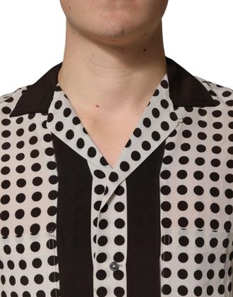 Dolce & Gabbana Polka Dot Silk Shirt - White