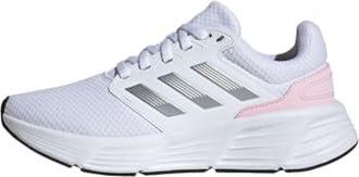 adidas Adidas Femme Galaxy 6 Shoes, Cloud White/Silver Metallic/Pink, 39 1/3 EU