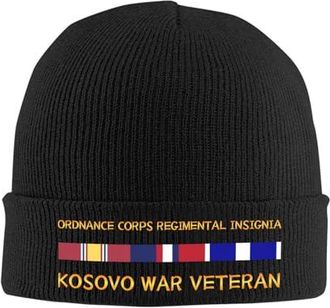 Generic Bonnet en Tricot Insigne R&eacute;gimentaire du Corps De LOrdnance, Ancien Combattant De Guerre Classique Chapeau Tricot&eacute; Extensible Bonnet Thermo pour Sport