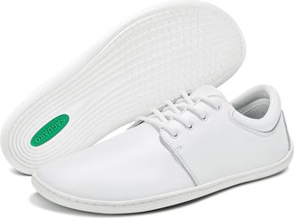 Saguaro Barfu&szlig;schuhe Herren Leder Barfussschuhe rutschfest Barefoot Shoes M&auml;nner Leicht Minimalschuhe Barfu&szlig; Sneaker f&uuml;r Business Arbeit Walking, Noble II, We