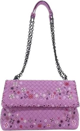 Bottega Veneta Sac bandouli&egrave;re en cuir pr&eacute;-poss&eacute;d&eacute; - Femme - Pre-owned - Violet - Taille: ONE Size
