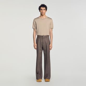 Sandro Pantalon de costume en laine