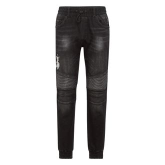 Philipp Plein Panel-Design Denim-Trainingshose - - Jeans - Herren - Schwarzk - W30