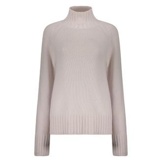 Max Mara Gerippter Woll-Kaschmir-Rollkragenpullover - - Knitwear - Damen - Grau - M