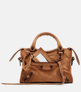 Balenciaga Le City Mini Tasche aus Veloursleder