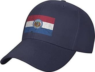 Generic Casquette De Sport Effet De Texture du Drapeau du Missouri Chapeau De Golf Casual,Classic Casquette De Camionneur pour Homme Adulte Running
