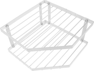 NUOBESTY Eckregal K&uuml;che Metall 2 St&ouml;ckig Platzsparend Topfst&auml;nder Gew&uuml;rzregal Arbeitsplatte Robust Korrosionsbest&auml;ndig