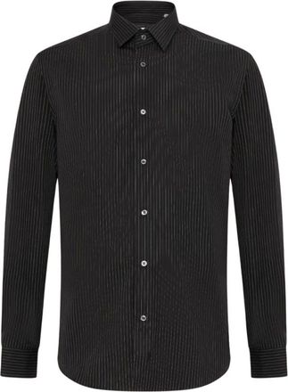 low brand Homme, Chemises, Noir, Taille: 2XL Chemise &agrave; Rayures Verticales Contrast&eacute;es