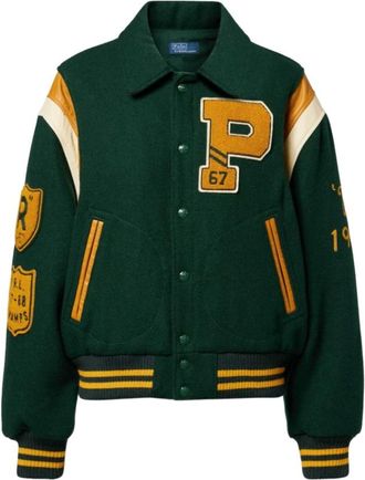 Ralph Lauren Femme, Vestes, Vert, Taille: 36 FR Varsity Jacket