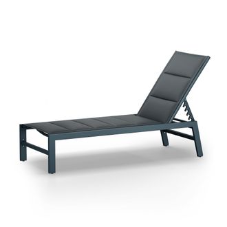 Blumfeldt Renazzo Lounge Liegestuhl - Grey Edition, Sonnenliege, Gartenliege, 186 x 56 cm Liegefl&auml;che, h&ouml;henverstellbare R&uuml;ckenlehne, Wasserabweisende und gepol
