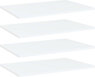 Generic 4X B&uuml;cherregal, Brett Wandboard, Wandregal Regal, Regalboden Wand, Board Ablage, H&auml;ngeregal, Schweberegal, Holzwerkstoff (Wei&szlig; 40x10x1,5cm) (60 x 40 x