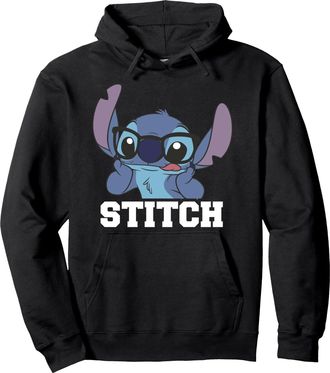 Disney Lilo & Stitch Glasses Stitch Portrait Pullover Hoodie