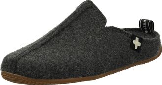 Living Kitzb&uuml;hel Unisex Filzpantoffel Schweizer Kreuz Hausschuh, Anthra, 45 EU