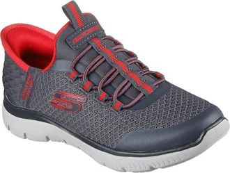 Skechers Summits High Range Slip-Ins, Basket, Charcoal/Lime