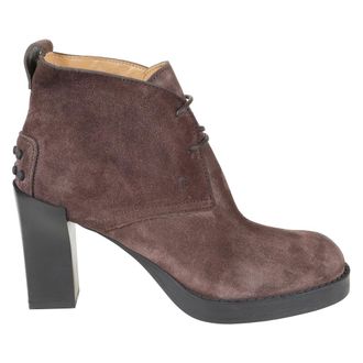 Tod's Femme, Chaussures, Brun, Taille: 36 EU Bottines &agrave; lacets