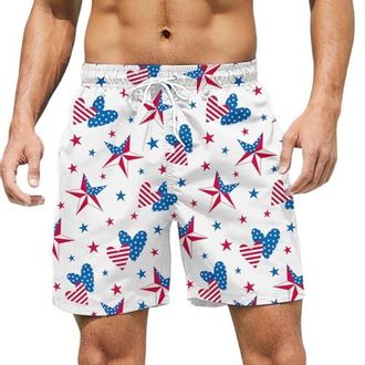Generic Short de plage pour homme - Pantalon de plage d&eacute;contract&eacute; et tendance - Confortable - Pour les vacances, blanc, XXL