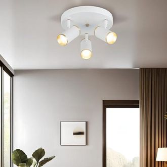 Opviq Elegant Metal Chandelier with Antique Lacquer Finish, Ø5.5 cm Cap, 3 x GU10 Bulbs Included, 220-240V, Perfect for Modern Living Spaces, IP20 Rated