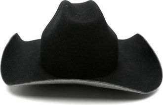 Ruslan Baginskiy CWB033031P Two-Tone Wool Felt Flat Cap - Black
