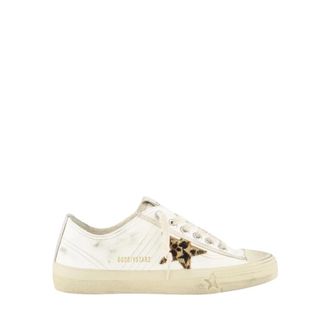 Golden Goose Femme, Chaussures, Blanc, Taille: 41 EU V-Star 2 Baskets Blanc/Leo