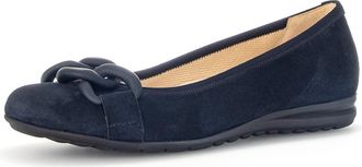 Gabor Damen Klassische Ballerinas, Frauen Flats,Ballerinen,Halbschuhe,Sommerschuhe,Slipper,Ballerina-Schuhe,flach,Dark-Blue (Uni),37.5 EU / 4.5 UK