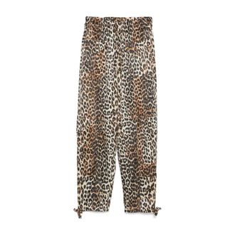 Ganni Bedruckte Satinhose - - Trousers - Damen - Mehrfarbig - M