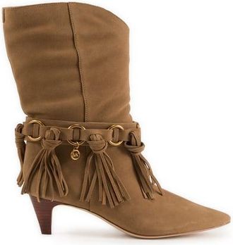 Michael Kors Bottes Daniela &agrave; franges en cuir su&eacute;d&eacute;