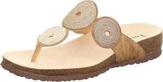 Think Damen JULIA chromfrei gegerbte nachhaltige Pantolette, NUDE/KOMBI 4000