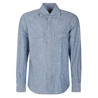 Eleventy Homme, Chemises, Bleu, Taille: L Chemise Texane