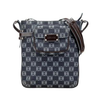 Loewe Pre-owned Elegante Gemusterte Textil-Umh&auml;ngetasche - - Pre-owned - Damen - Blau - ONE SIZE