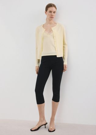 Mango Cardigan maille boutons jaune pastel - Femme - XXS - MANGO