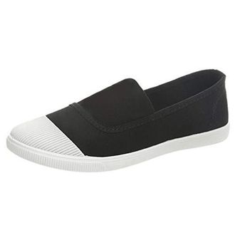 Generic Chaussures de marche l&eacute;g&egrave;res pour femme - Chaussures d&eacute;t&eacute; plates antid&eacute;rapantes - Bout rond - Solide - Respirantes - Chaussures de plage &agrave; enfiler, No