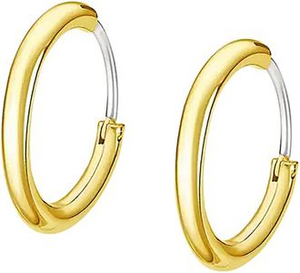 Lotus Boucles doreilles anneaux homme acier doré