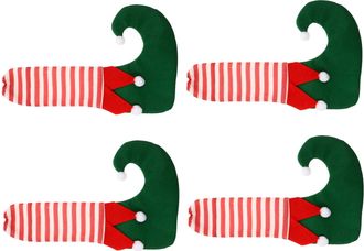 Cabilock VICASKY 4st&uuml;cke Weihnachten Stuhl Fu&szlig; Abdeckung Stuhlfu&szlig;&uuml;berz&uuml;ge Stuhlfu&szlig;schoner Zum Schutz Von Stuhlbeinen Und Boden Vor Kratzern Und Besch&auml;digungen 