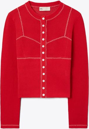 Tory Burch Damen Meshcardigan aus Baumwolle und Nylon