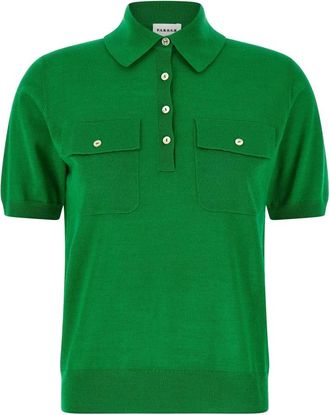 P.A.R.O.S.H. P.a.r.o.s.h., Femme, Tops, Vert, Taille: 36 FR Polo Linfa26