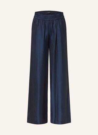 Windsor Windsor. Marlenehose Mit Seide blau
