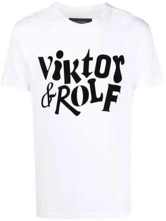 Viktor & Rolf t-shirt en coton &agrave; logo imprim&eacute; - Blanc