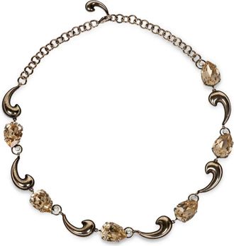 Etro crystal-embellished necklace - Argent