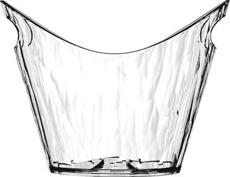 Koziol Superglas CLUB BUCKET, 6 l, Weinkühler, Sektkühler, Flaschenkühler, luxuriös & bruchfest, aus kristallklarem Kunststoff in Diamantoptik, UV- & hitzebe